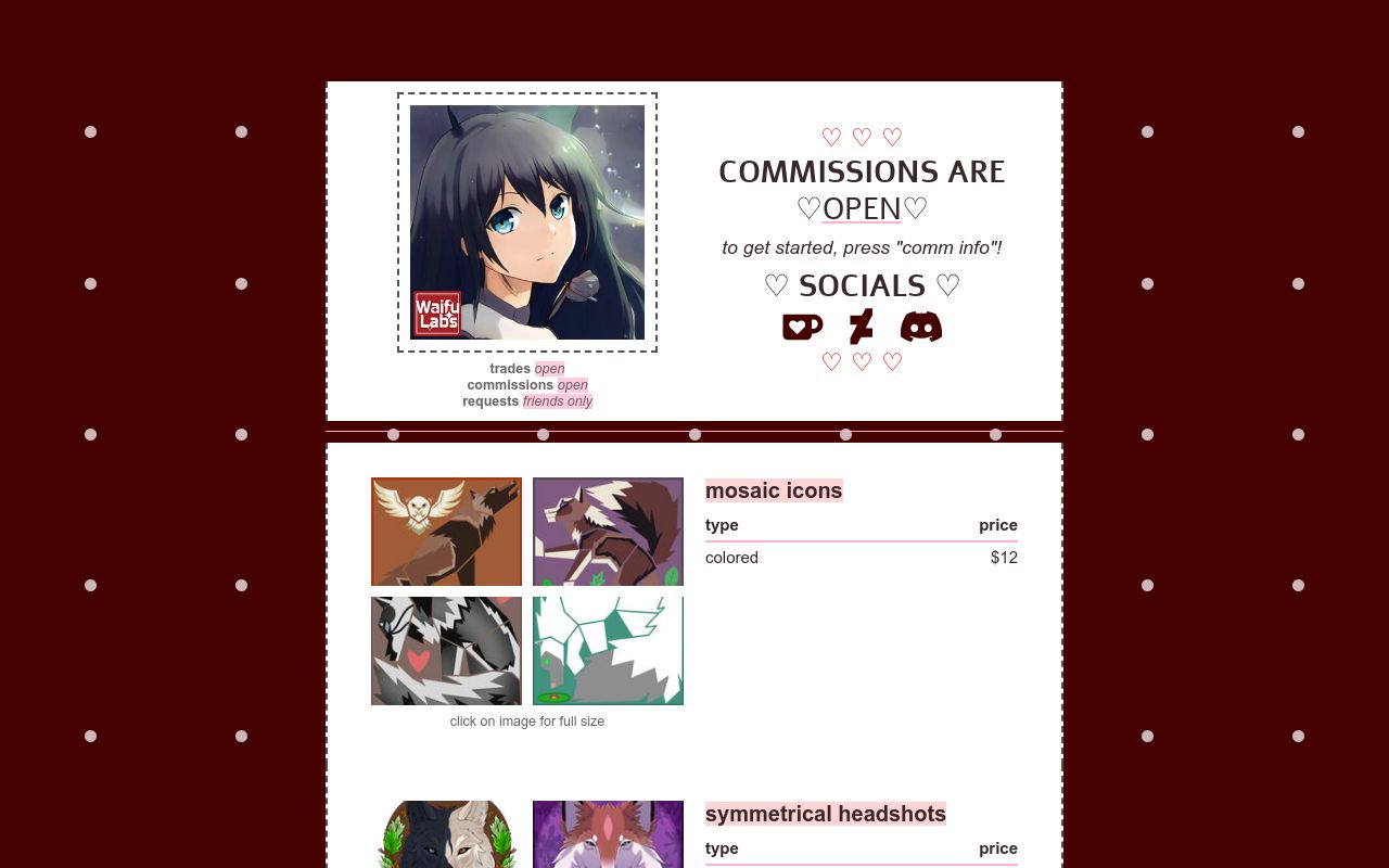 Roslyn's Commissions